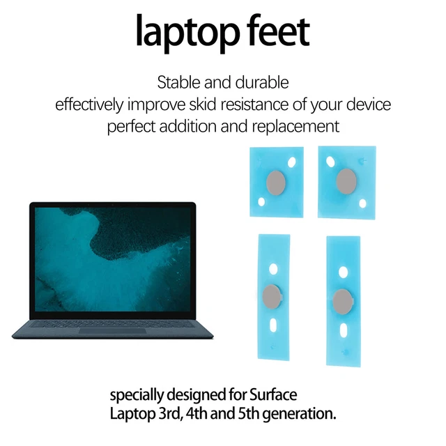 (SILVER)LAPTOP BOTTOM FEET Laptop Bottom Case Feet Slip Resistant ...