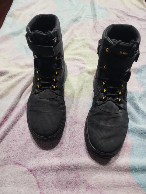 DR MARTENS COMBS Tech II Ripstop Tactical Boots Men's Size 8 Black Doc ...
