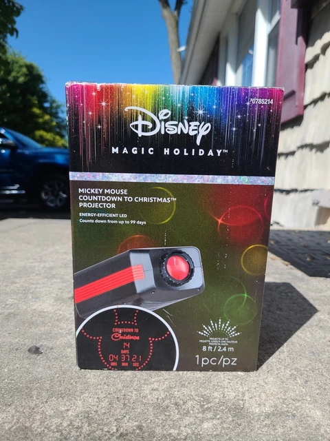 DISNEY GEMMY MAGIC Holiday Mickey Red LED Countdown to Christmas ...