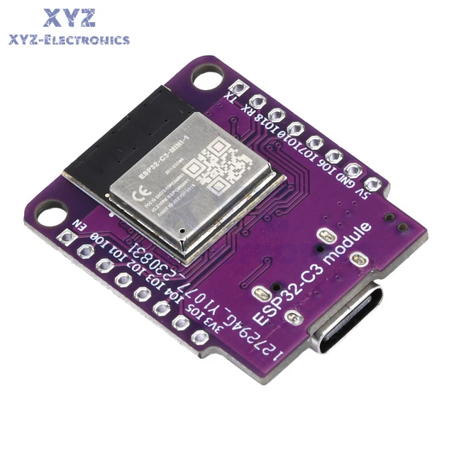 MINI ESP32-C3 WIFI Bluetooth Development Board Module ESP32-C3-MINI-1 ...