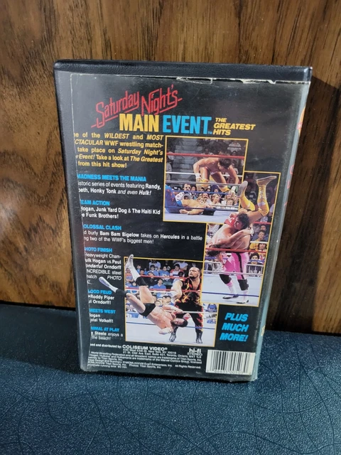VHS WWF SATURDAY Night's Main Event The Greatest Hits ( Clamshell Uncut ...