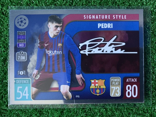 CARTE STYLE TOPPS Match Attax 2021/22 Pedri Signature #446 - FC ...