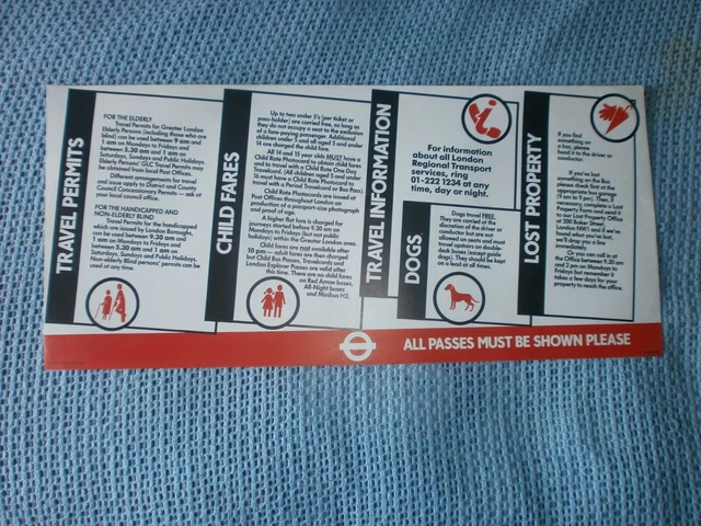 LONDON TRANSPORT ROUTEMASTER/TITAN/METRO bus interior poster-Travel ...