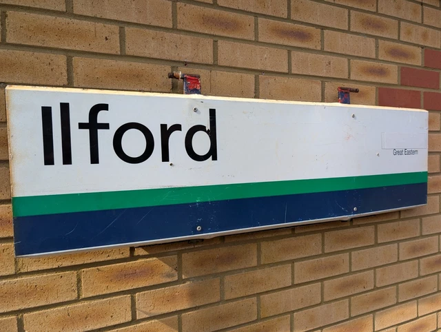 GENUINE TFL RAIL Ilford Railway Platform Station Hanging Sign Network ...