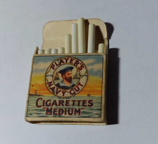 PLAYERS NAVY CUT 1940's Miniature Cigarette Packet with Imitation ...