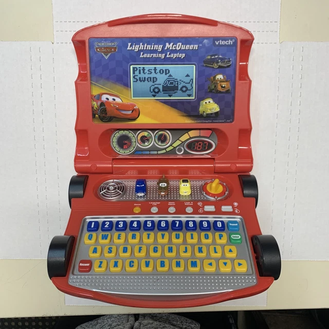 VTECH DISNEY PIXAR Cars LIGHTNING McQUEEN Learning Laptop w/ Mouse ...