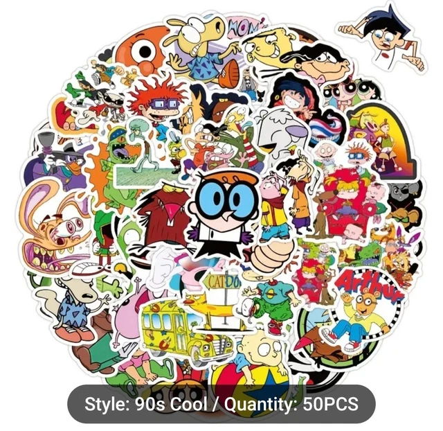 50PCS - 90S cartoon stickers RUGRATS For Laptop, Luggage, Skateboard US ...