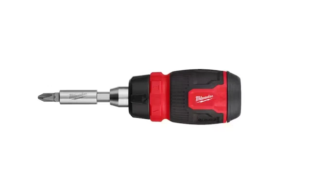 MILWAUKEE 48-22-2913 RATCHETING Compact 8-in-1 Multi-Bit Screwdriver ...