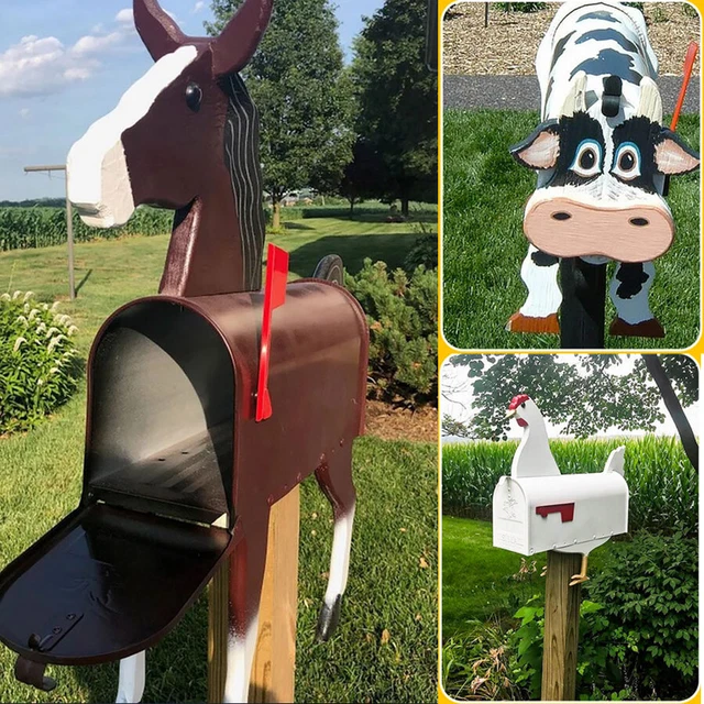 HORSE COW CHICKEN Mailbox,Fun Animals Post Box,Weatherproof Mailbox ...