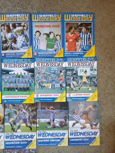 SIXTEEN SHEFFIELD WEDNESDAY Home Programmes 1983/84 1984/85 1986/87 ...