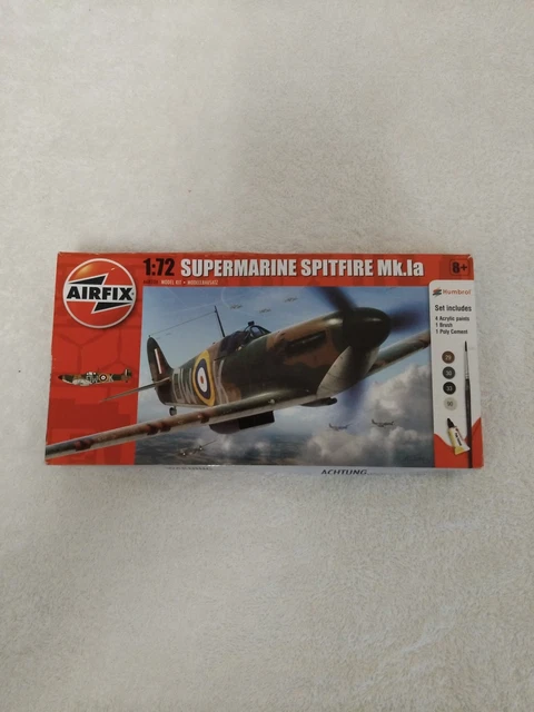 AIRFIX 1:72 SUPERMARINE Spitfire Mk.la. A68206 ~ Starter Kit with Paints & brush £9.04 - PicClick UK