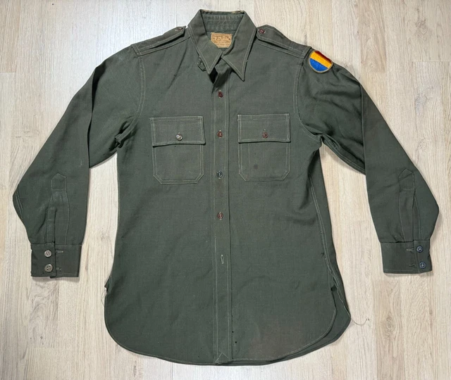 WW2 US ARMY M1937 Shirt Uniform Military Replacement Command Unusual ...