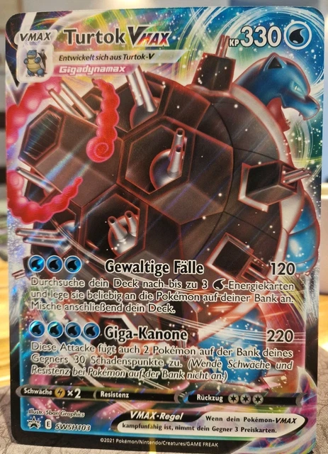 POKEMON XXL JUMBO Karte Turtok VMAX SWSH103 - Deutsch - Oversized Card ...