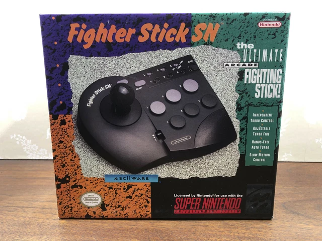 ASCIIWARE FIGHTER STICK SN Arcade Stick Controller Super Famicom Super ...