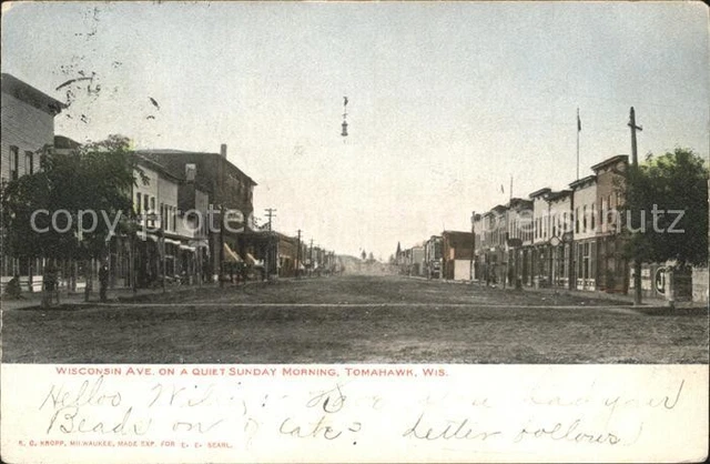 TOMAHAWK WISCONSIN WISCONSIN Ave on a Quiet Sunday Morning EUR 24,90 ...