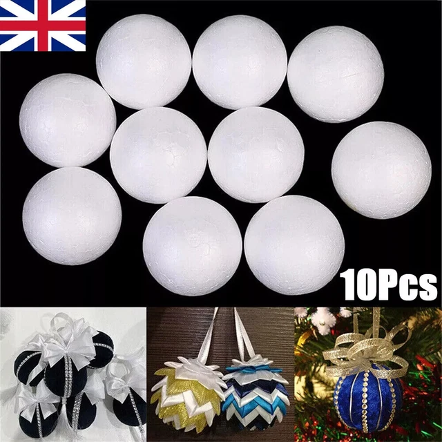 10PCS POLYSTYRENE FOAM Ball Round Sphere DIY Xmas Wedding Party ...