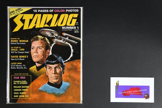 1AUSGABE DES STARLOG Magazines #1 Star Trek Isaac Asimov Davie Bowie ...