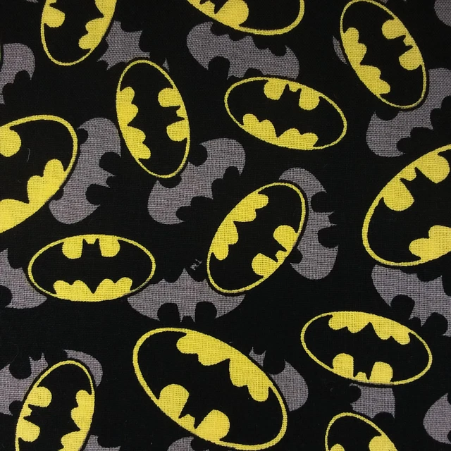 BATMAN FABRIC LOGO RARE FABRIC DC COMICS COTTON Per 50cm C6 $14.90 ...