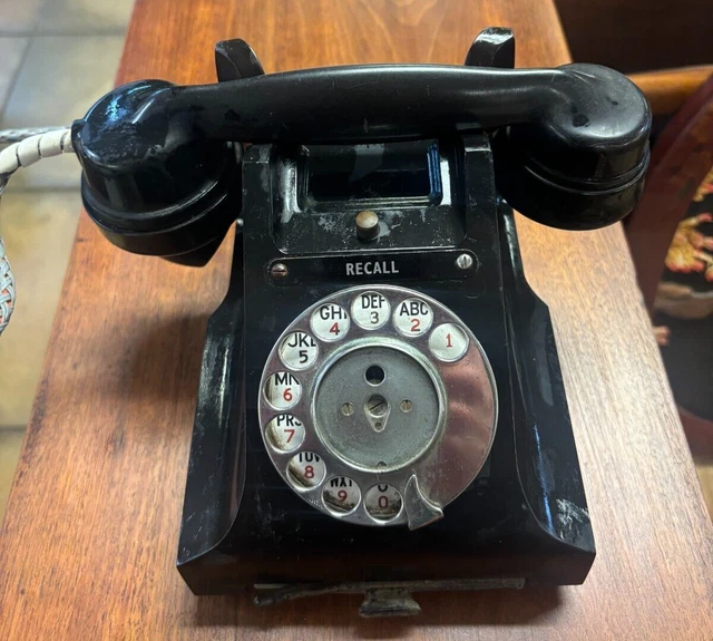 VINTAGE BLACK BAKELITE Rotary Telephone With Drawer. GPO 330F TE56/2A ... VINTAGE BLACK BAKELITE Rotary Telephone With Drawer. GPO 330F TE56/2A ...