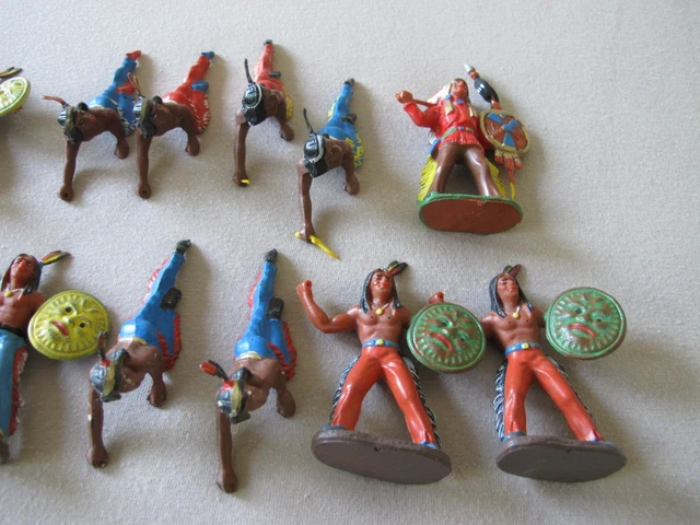 DDR 12 ALTE Gummi INDIANER COWBOY Wildwest Greiner Spielzeug kein ...