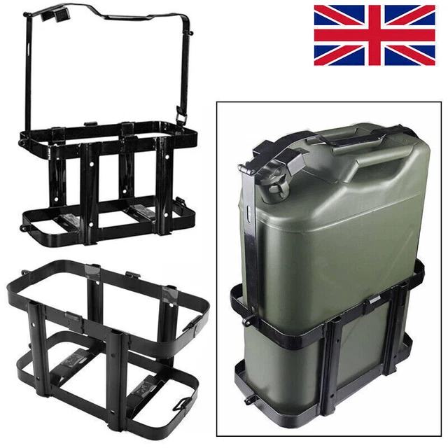 10L-20L UNIVERSAL LOCKABLE Jerry Can Holder Fuel Tank Basket Mount Rack ...