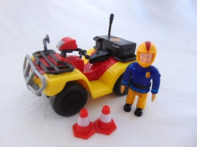 FIREMAN SAM IN Crash Helmet Figure With Mercury Rescue Quad Bike & 2 ...