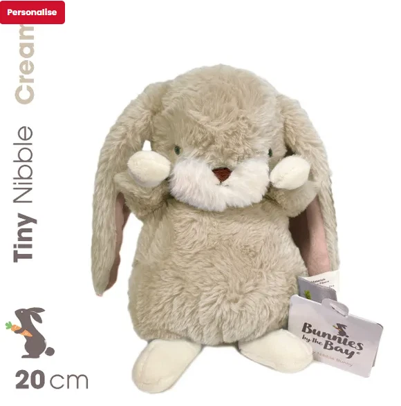 PERSONALISED BUNNY SOFT Toy Baby Comforter Cream Plush Gift £64.99 ...