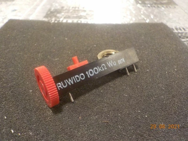 SLIDE + WHEEL POTENTIOMETER - RUWIDO LOG 100K - 43Lx5lx9h - VINTAGE NOS ...