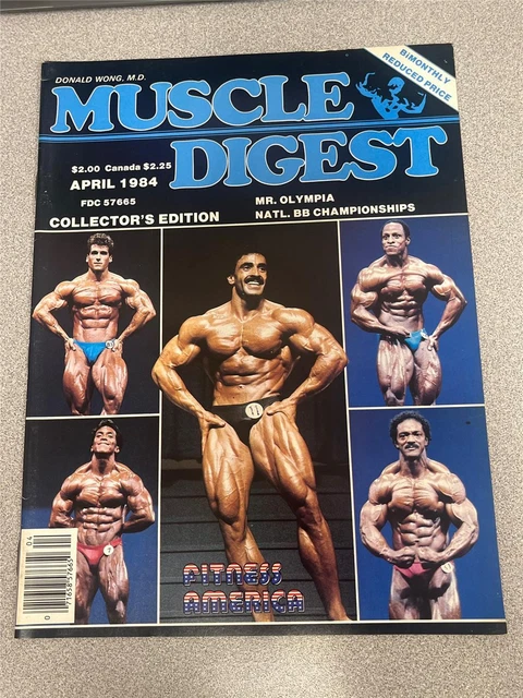 MUSCLE DIGEST BODYBUILDING magazine BOB PARIS with poster 4-84 $10.00 ...