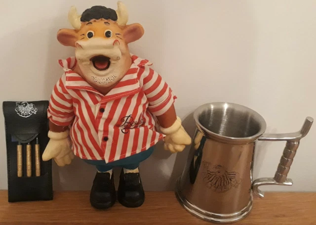 ORIGINAL *NEW* 1980S Bendy Bully, Tankard & Darts – Bullseye Classic ...