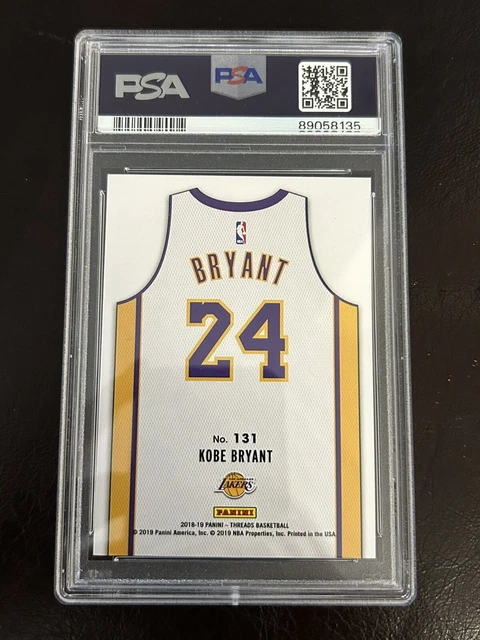 2018 PANINI THREADS #131 Kobe Bryant Psa 10 Gem Mint $109.99 - PicClick CA