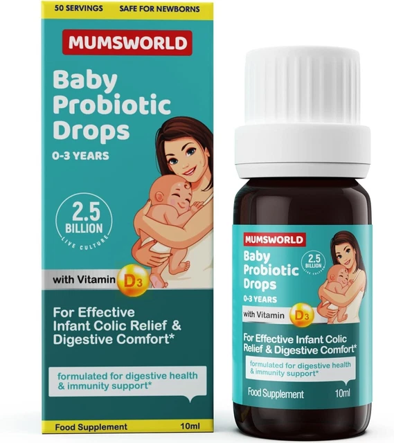 PROBIOTIC BABY DROPS with Vitamin D - Colic Relief for Babies ...