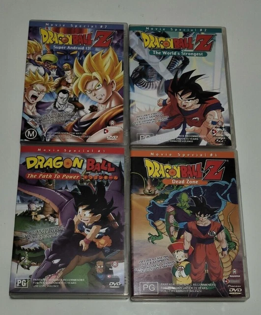 DRAGON BALL Z 4 x Movie Specials #1, #1 2nd version, #2, #7 R4 Anime ...