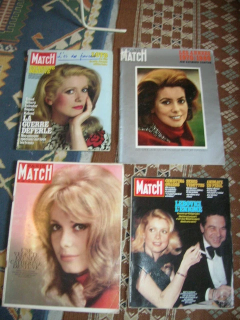 LOT COLLECTOR 4 paris match:CATHERINE DENEUVE années 1964/1984-free port! EUR 29,00 - PicClick FR
