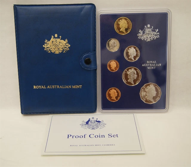 1985 ROYAL AUSTRALIAN Mint Uncirculated 7 Coin Proof Set -W/COA&BOX $29 ...