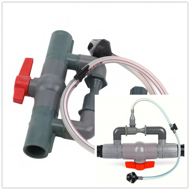 DIY IRRIGATION VENTURI Fertilizer Injector Water Tube Switch Filter ...