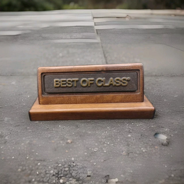 BEST OF CLASS Clothing Store Cast Iron Plate Wood Advertising Table ...