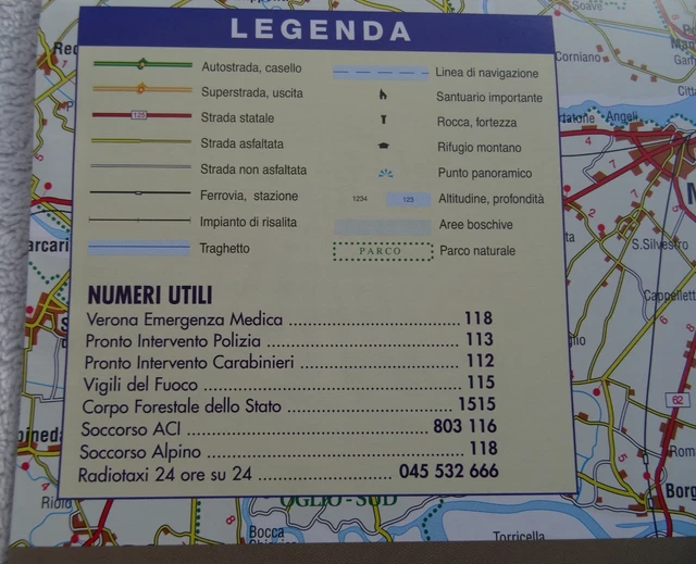 LAKE GARDA VERONA PROVINCE TOURIST MAP / VERONA CITY Street Map. c2023 ...