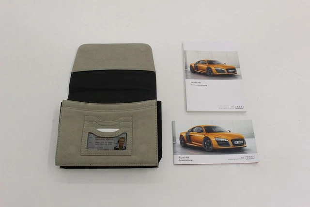 ORIGINAL AUDI R8 Coupe logbook Alcantara manual folder German 11.2012 £ ...