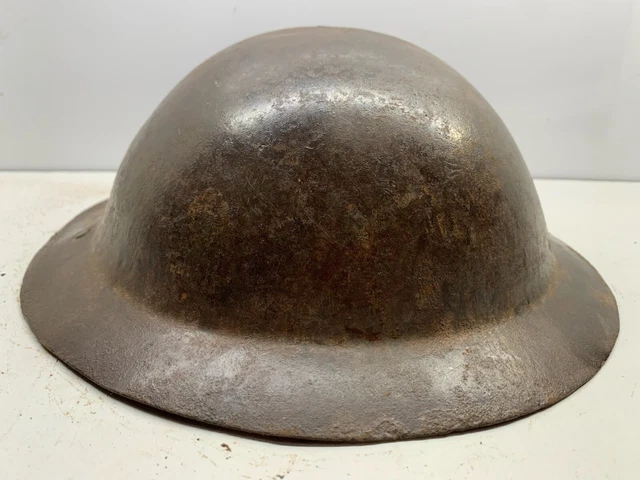 ORIGINAL BRITISH ARMY Mk1* Brodie Helmet - WW1 / WW2 Combat Sevice ...