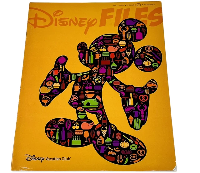 DISNEY FILES VACATION Club Magazine 25 Years Fall 2016 Mickey Cover £7. ...