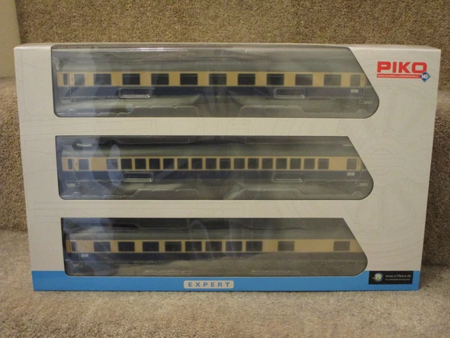 PIKO 73025 DB Ic Intercity Rheingold 3Pc Passenger Coach Pack W13Plus ...