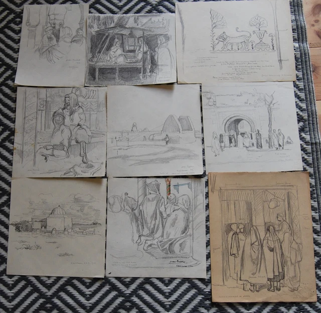 JEAN BALTUS PEINTRE Provençal Dessins au crayon Croquis de voyage ...