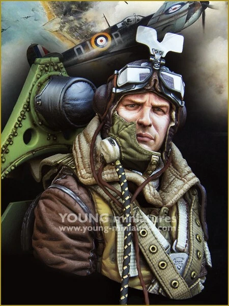 YOUNG MINIATURES - RAF Spitfire Mk.l Pilot WWll - 1/10th Resin Bust ...
