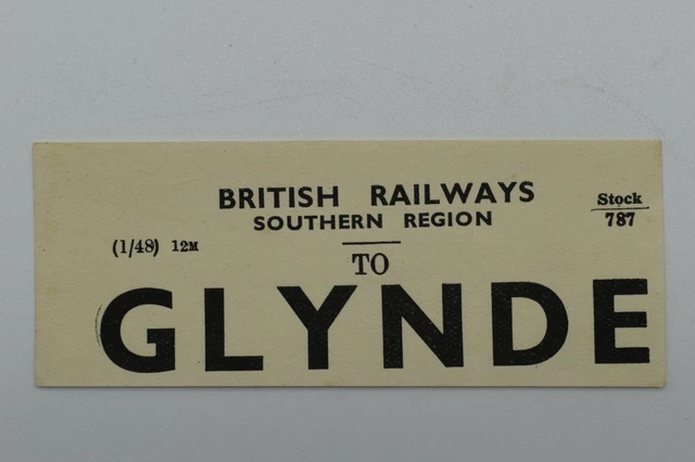 BRITISH RAILWAYS SR Luggage Label Glynde (RefA27) £1.70 - PicClick UK
