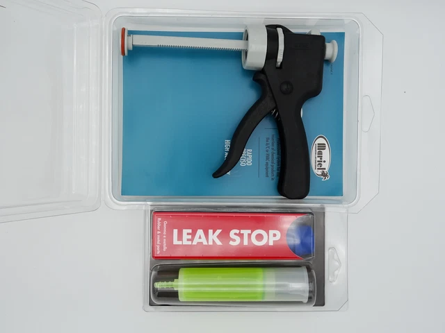 AIR CONDITIONING SEALANT Leak Stop with Dosing Gun and Adapter R134a ...