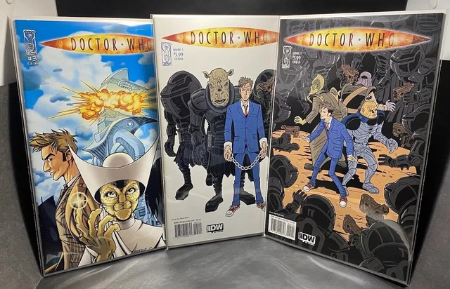 DOCTOR WHO LOT Of 3 Comics #3, #3A & #5A | Idw David Tennant $9.95 ...