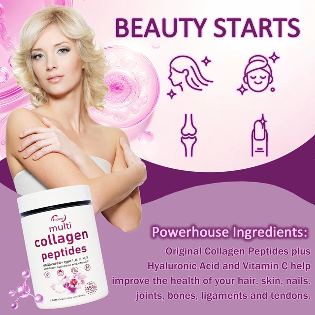 HYDROLYZED COLLAGEN POWDER-SUPPORTS Skin, Joints & Hydration with HA+Vitamin C £15.98 - PicClick UK