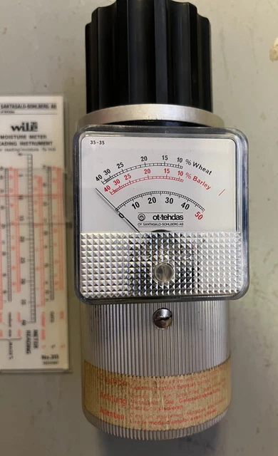 VINTAGE FARMING WILE 35 grain moisture meter with case, instructions ...