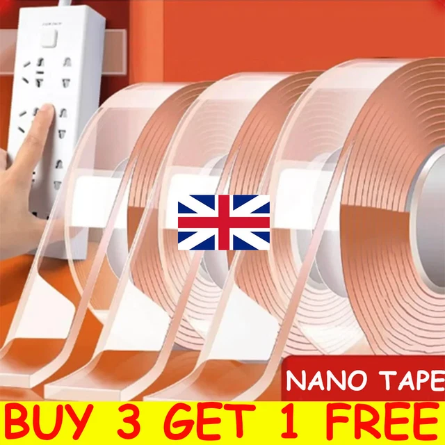 NANO DOUBLE SIDED Tape Heavy Duty Strong Stick Mounting Gel Tape Poster Adhesive £3.49 - PicClick UK